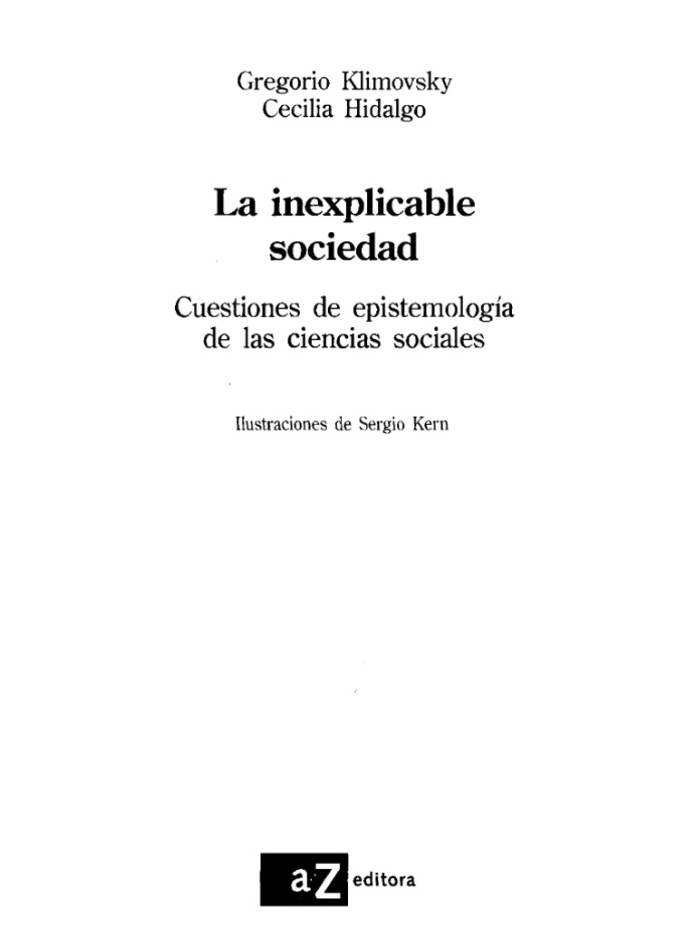 3 - Klimovsky, G. e Hidalgo, C. - La Inexplicable Sociedad | PDF | Experimentar | Método científico