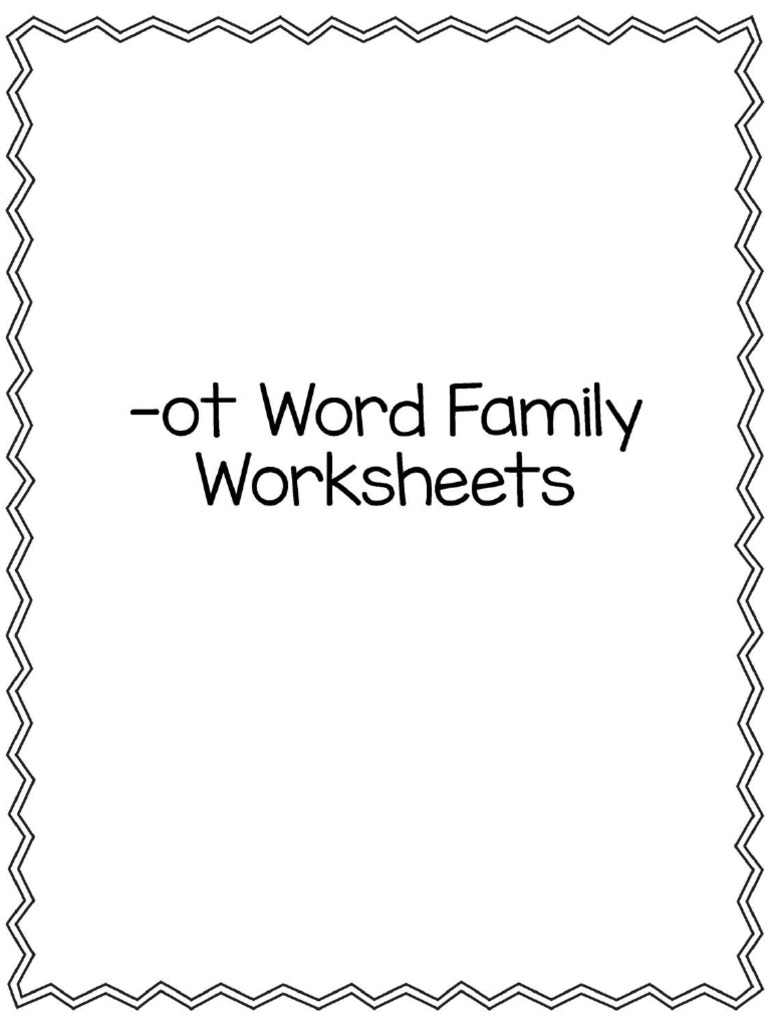 Ot Word Family Worksheets A | PDF