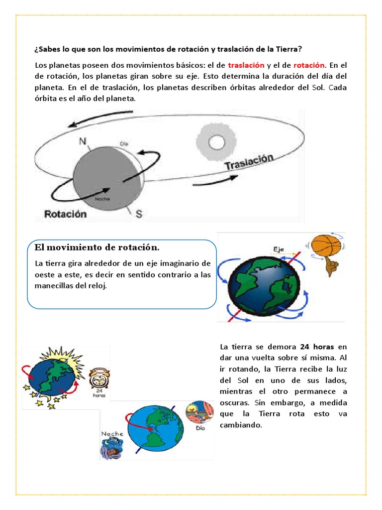 Movimiento de Rotación de La Tierra | PDF