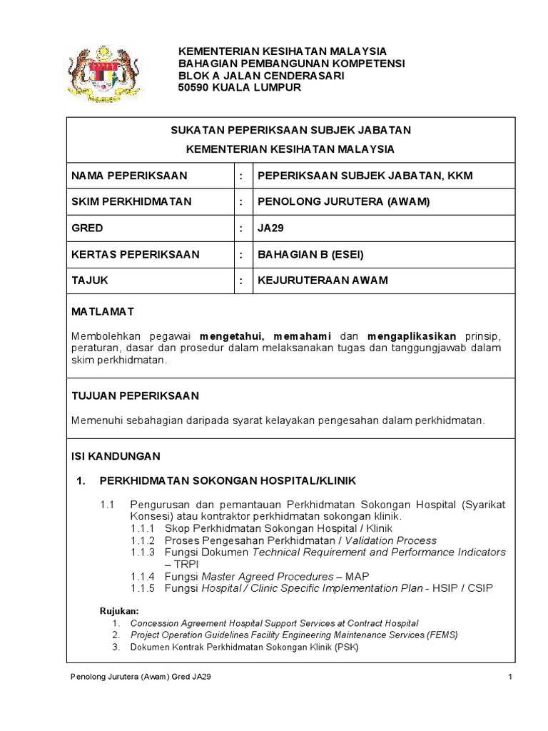 05 Penolong Jurutera (Awam) Ja29 | PDF