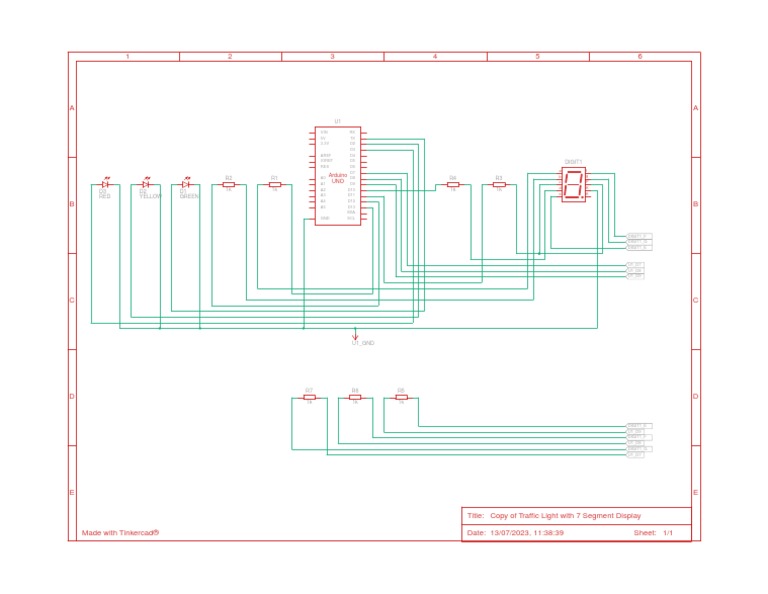 Traffic Light With 7 Segment Display | PDF