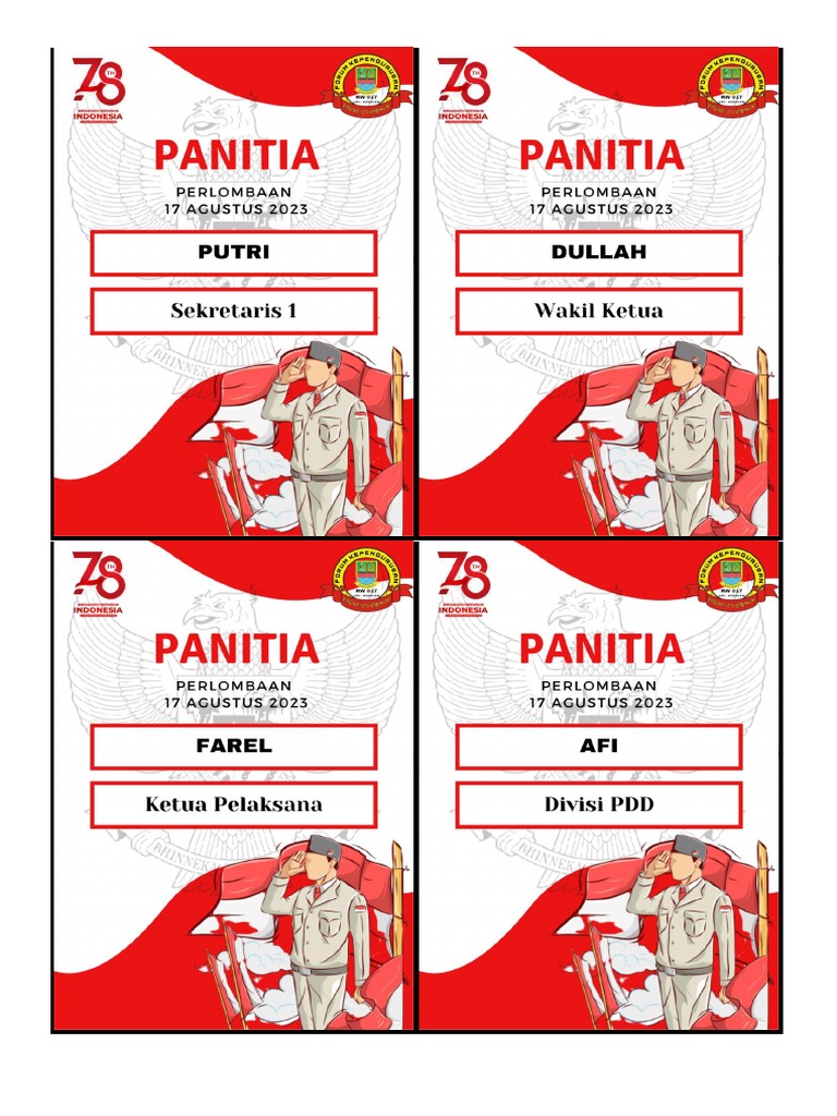File Name Tag Panitia 17 Agustus - 090046 | PDF