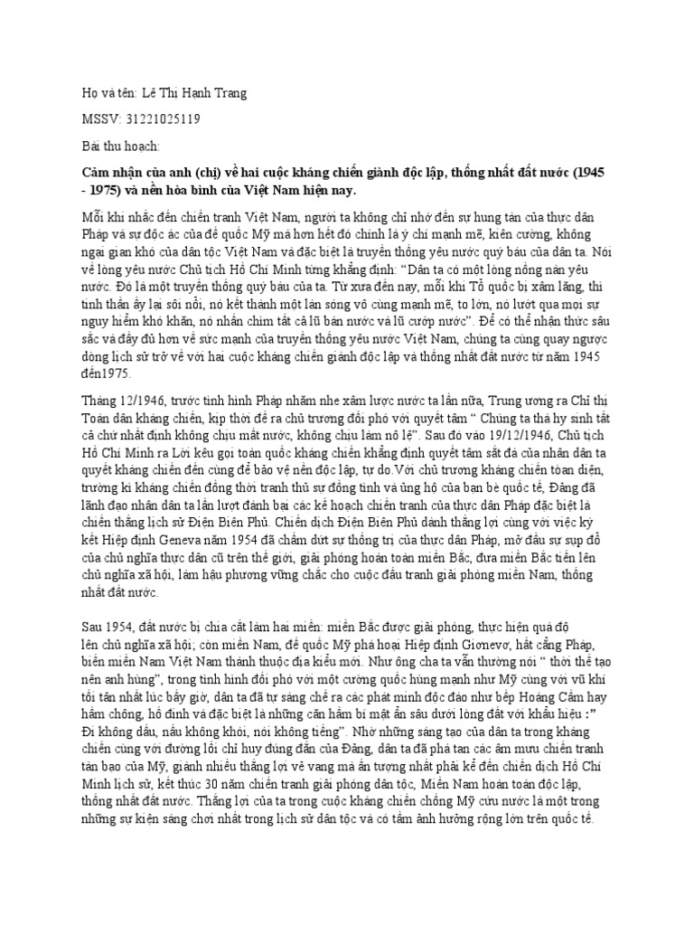 Bài Thu Ho CH LSD | PDF