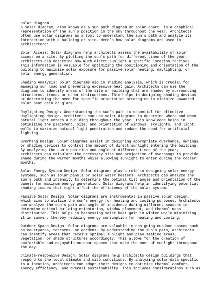 Solar Diagram | PDF | Solar Energy | Nature