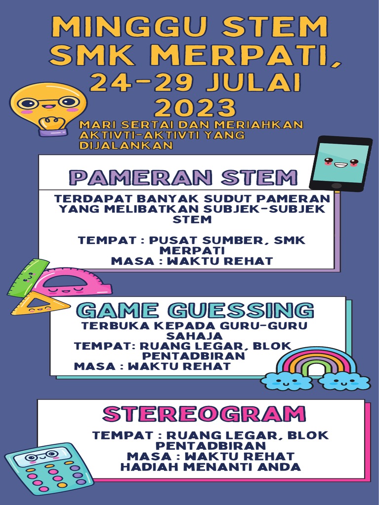 Infografik Minggu STEM SMK Merpati | PDF