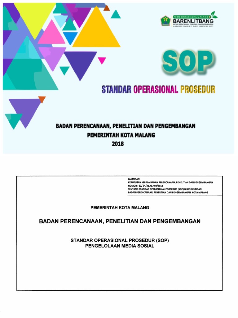 SOP Barenlitbang Hal. SOP Pengelolaan Media Sosial | PDF
