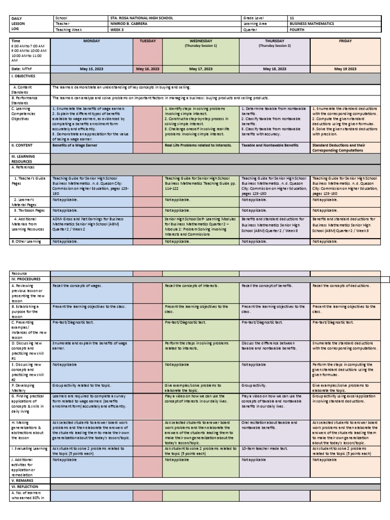 BM - DLL - Week 3 | PDF | Learning | Mathematics