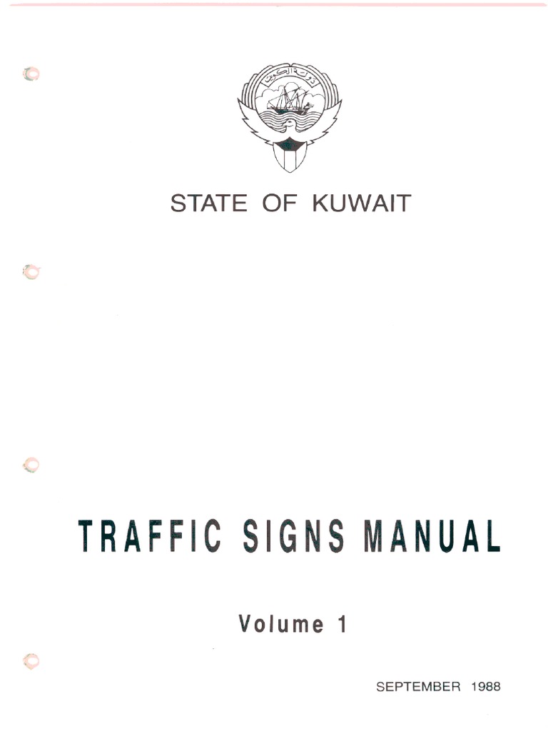 1988 - Traffic Signs Manual | PDF