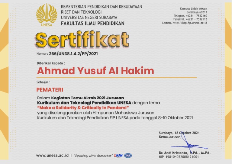 Sertif TA Pemateri-5 | PDF