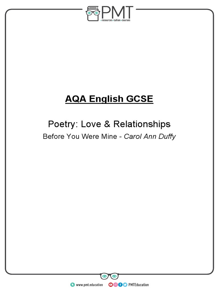 "Before You Were Mine: Duffy's Poem Analysis" | PDF | Poetry | Mother