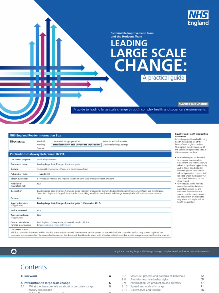 Practical Guide Large Scale Change April 2018 SMLL | PDF ...