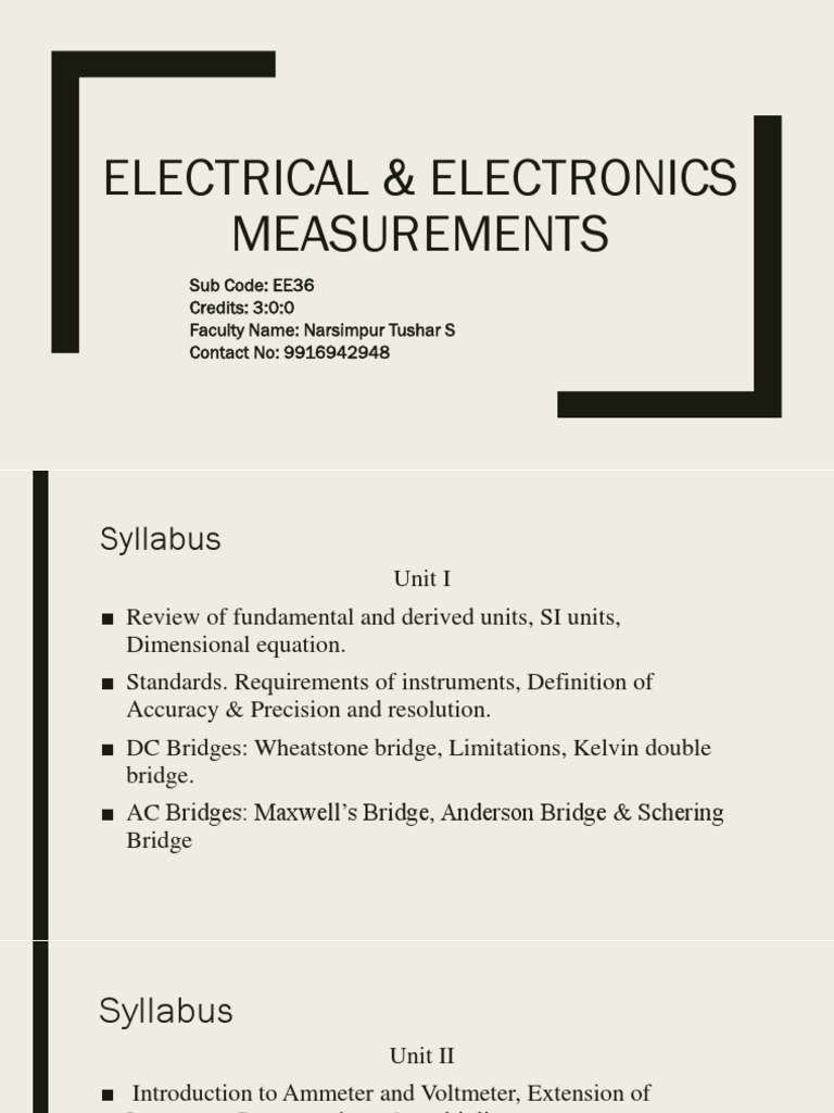 Introduction To Units and Dimensions | PDF | Measuring Instrument ...