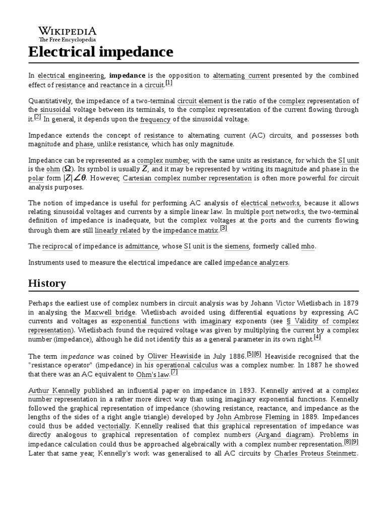 Electrical Impedance | PDF | Electrical Impedance | Inductor