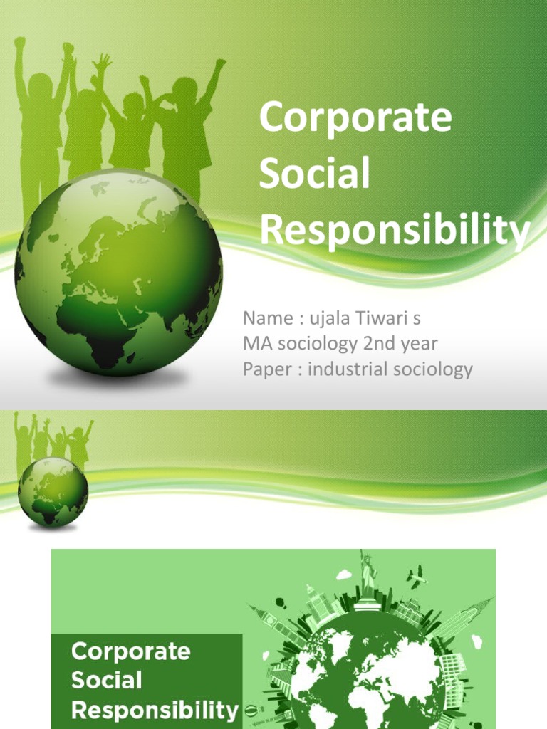 118 Social Responsibility Powerpoint Template | PDF | Corporate Social Responsibility | Business ...