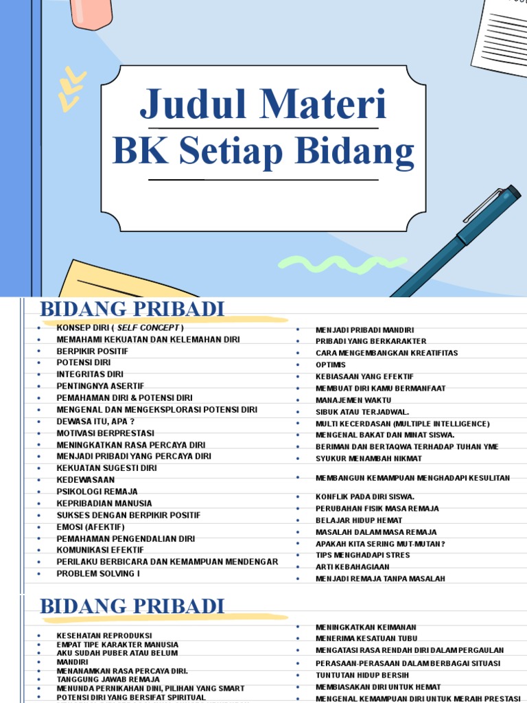 Materi BK Presentasi Kelompok | PDF
