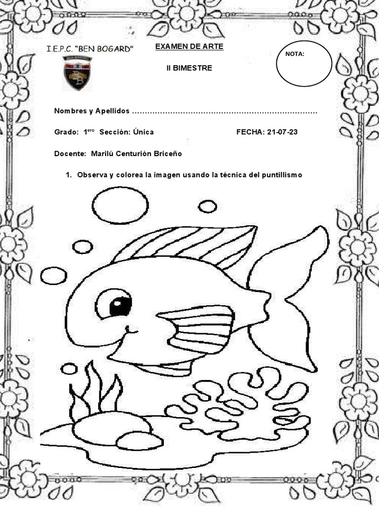 Examen de Arte 1 Grado | PDF