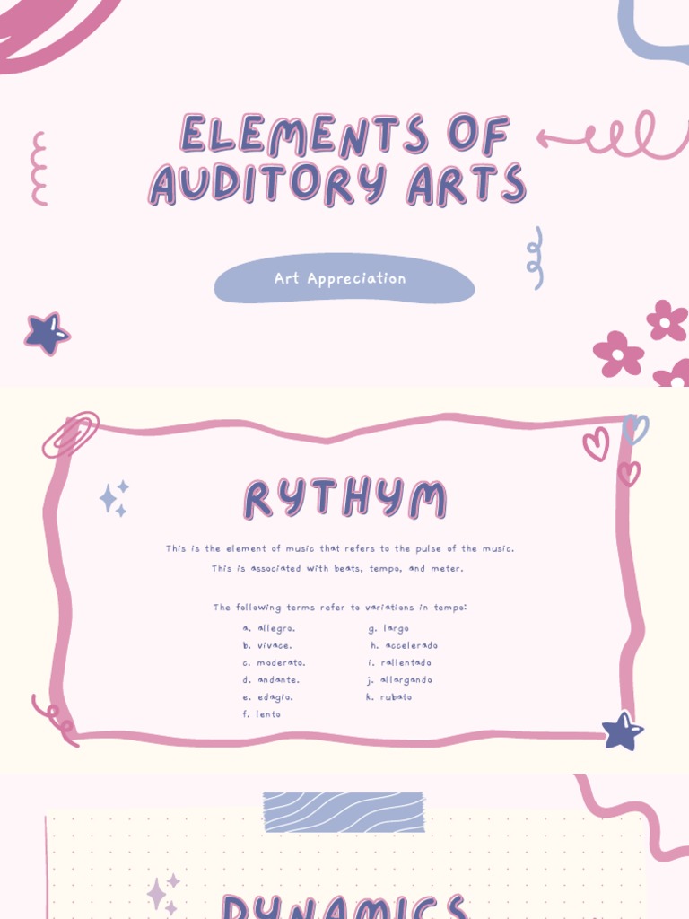 Elements of Auditory Art | Download Free PDF | Tempo | Sound