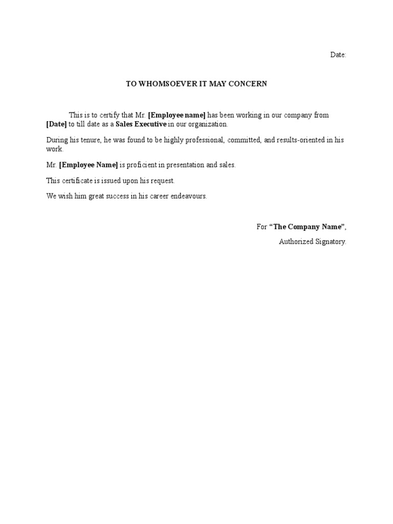 Sales Experience Certificate 8 | PDF