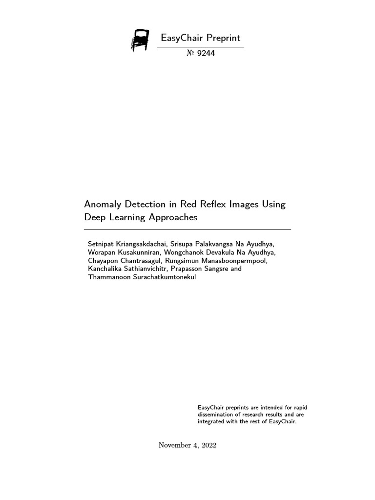Anomaly Detection in Red Reflex Images Using Deep Learning Approaches | PDF | Image Segmentation ...