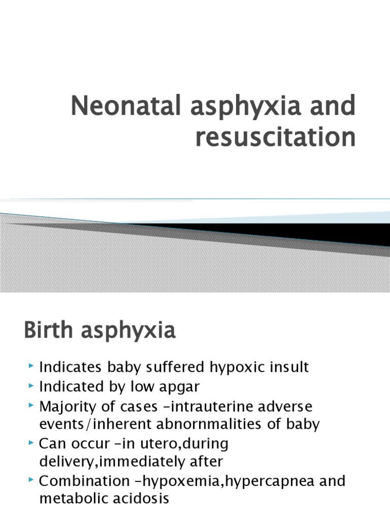Birth Asphyxia | PDF | Childbirth | Cardiopulmonary Resuscitation