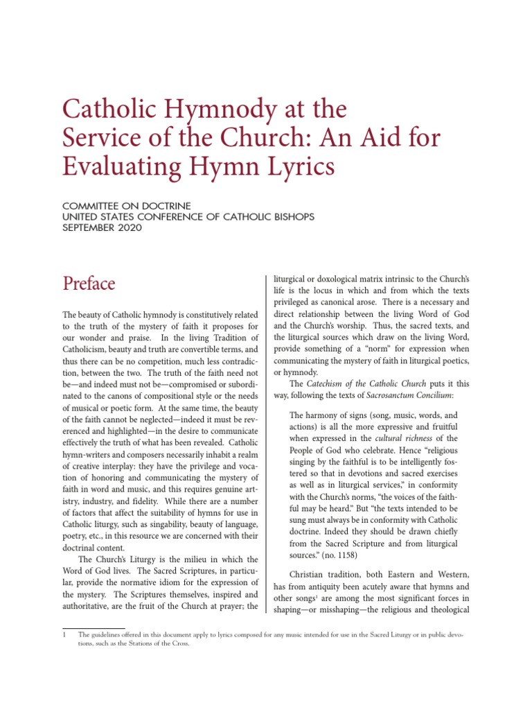 Catholic Hymnody at The Service of The Church - 0 | PDF | Eucharist ...