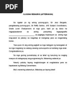 Welcome Address Tagalog | PDF