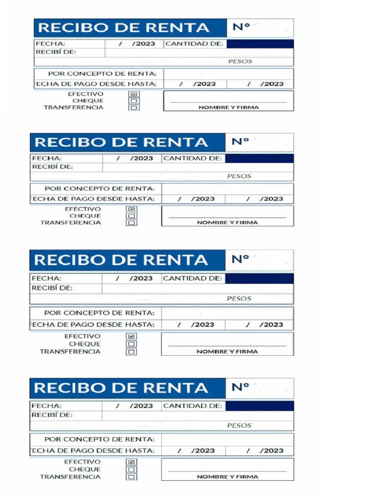 Recibo de Renta para Imprimir | PDF
