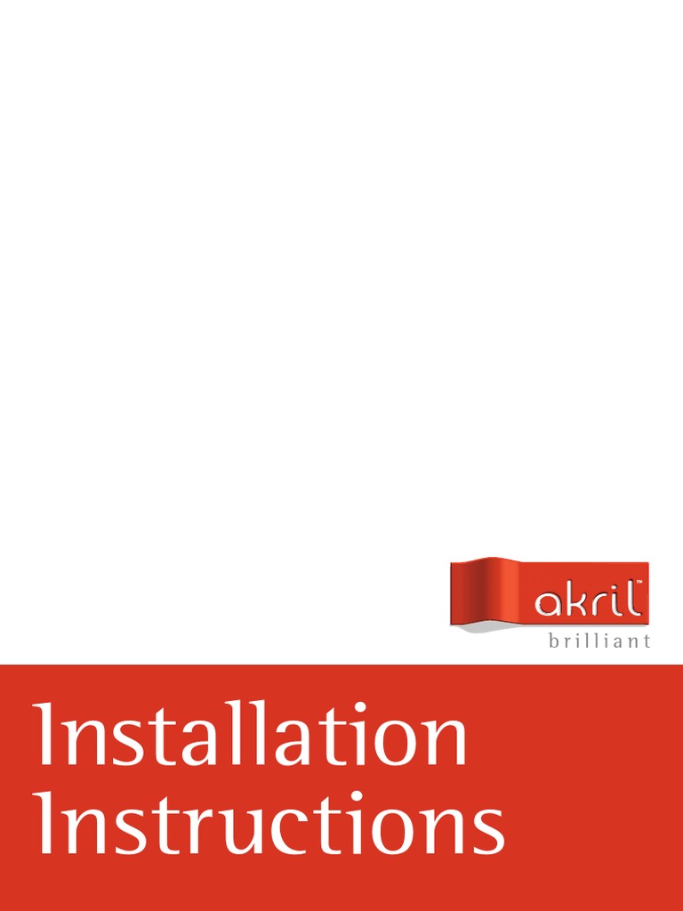 Akril Panel Installation Guide | PDF | Silicone | Blade