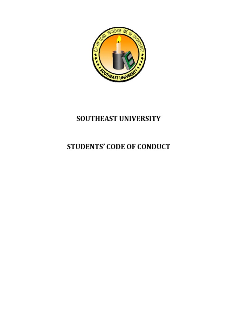 SEU Students' Code of Conduct | PDF | Complaint | Theft
