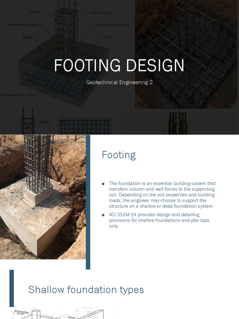 04 Footing Design | PDF | Geotechnical Engineering | Foundation (Engineering)
