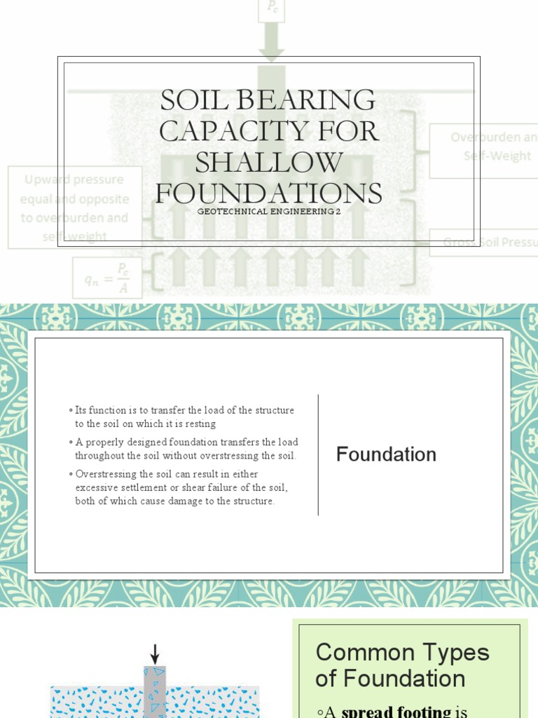 02 Soil Bearing Capacity | PDF | Foundation (Engineering) | Deep Foundation