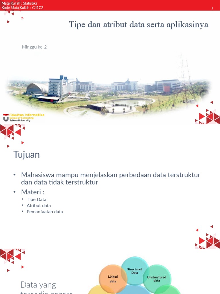 Minggu 2 Tipe Dan Atribut Data, Dan Aplikasinya 2023-SSI | PDF