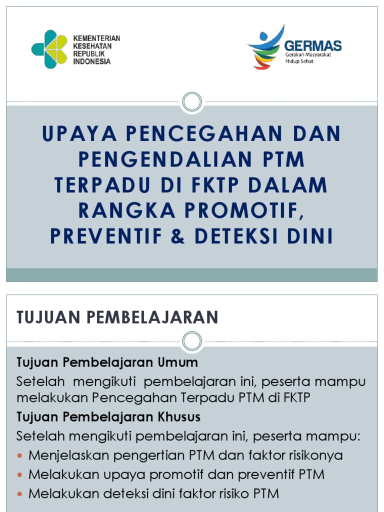 Promotif, Preventif, Deteksi Dini PTM-PJPD (Wirda) | PDF