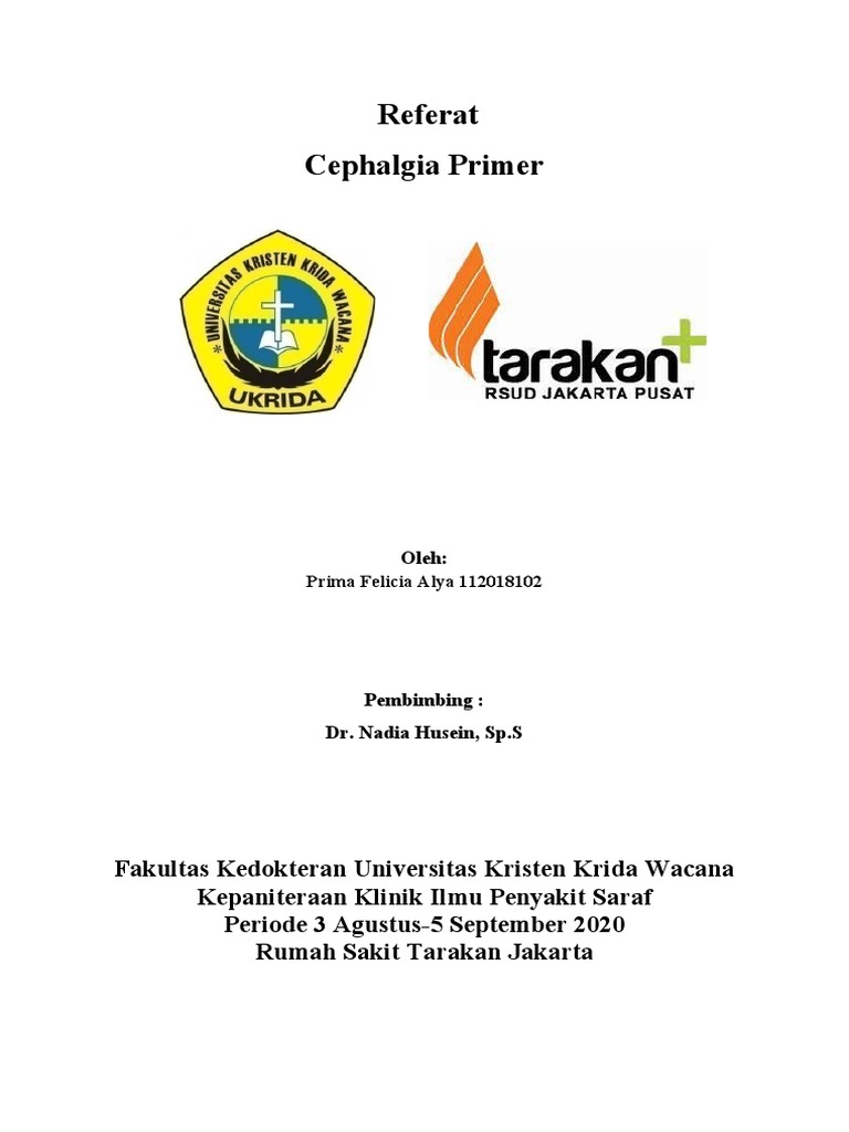 Tatalaksana Nyeri Kepala Primer | PDF | Pengembangan Diri | Kesehatan ...