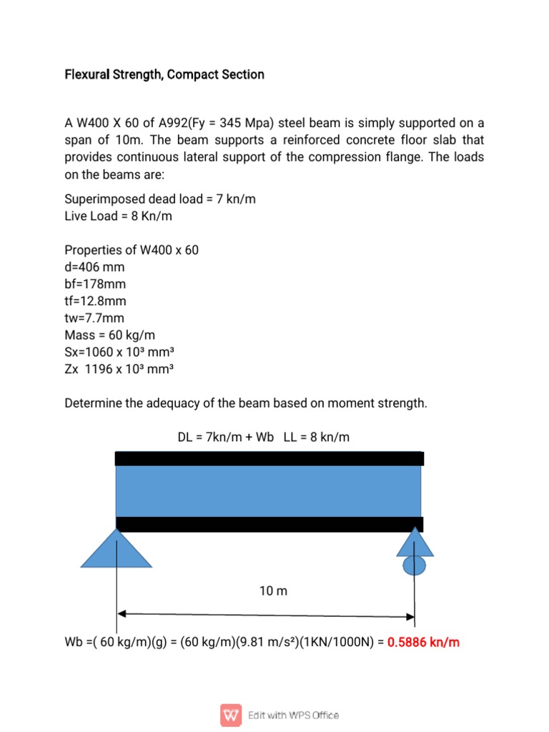 Flexural Strength-Column Base Plate | PDF | Beam (Structure) | Structural Engineering