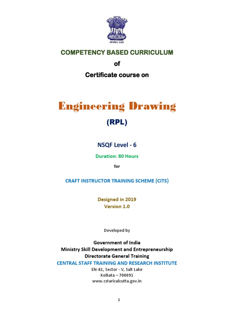 RPL Engg Drawing NSQF-6 | PDF | Screw | Rivet