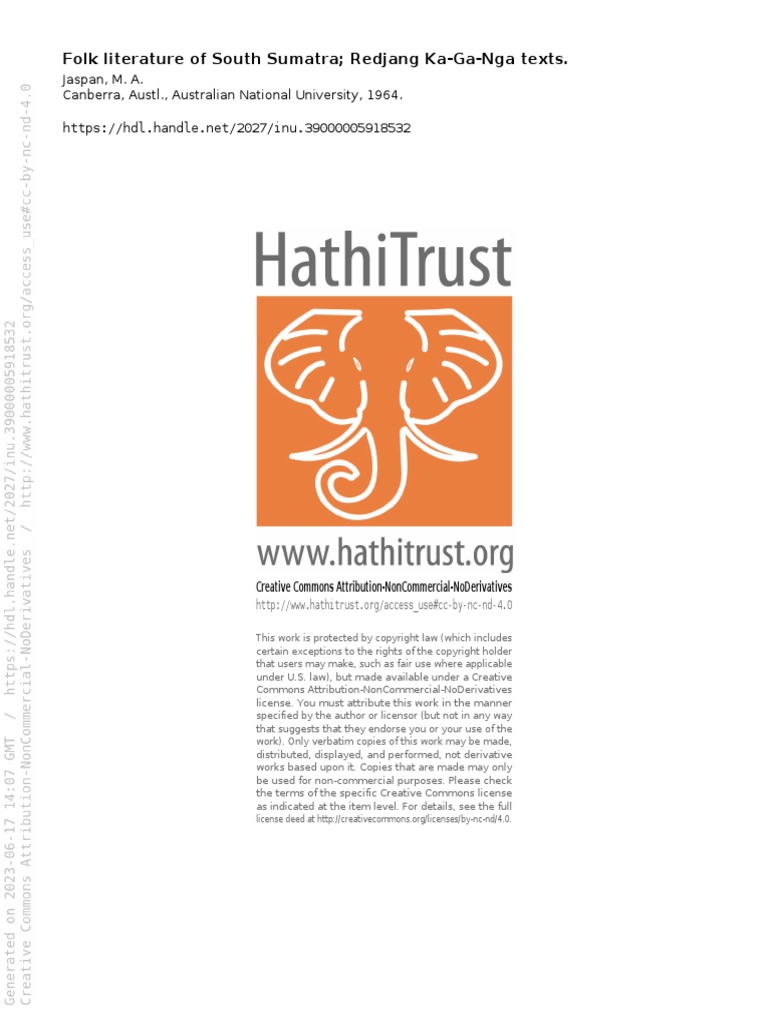 Kagangga Text | PDF | Creative Commons License | Writing