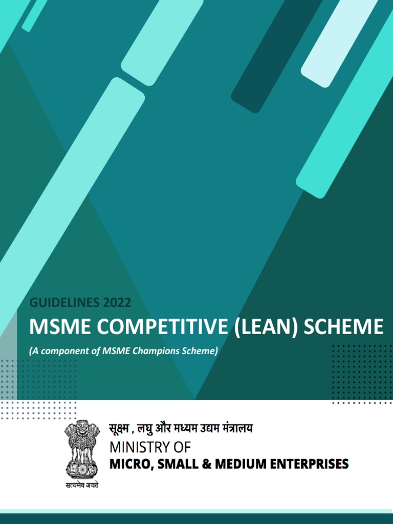 Approved MSME Competitive (LEAN) Scheme - Guidelines - 07 - 10 - 2022 | PDF | Lean Manufacturing ...