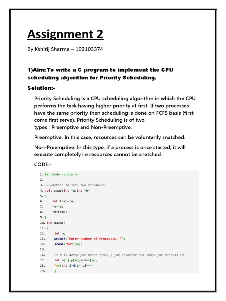 Assignment 2 Pdf Scheduling Computing Computing 