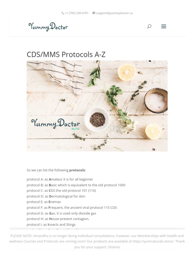 CDS - MMS Protocols A-Z - Yummy - Doctor Holistic Health Education ...
