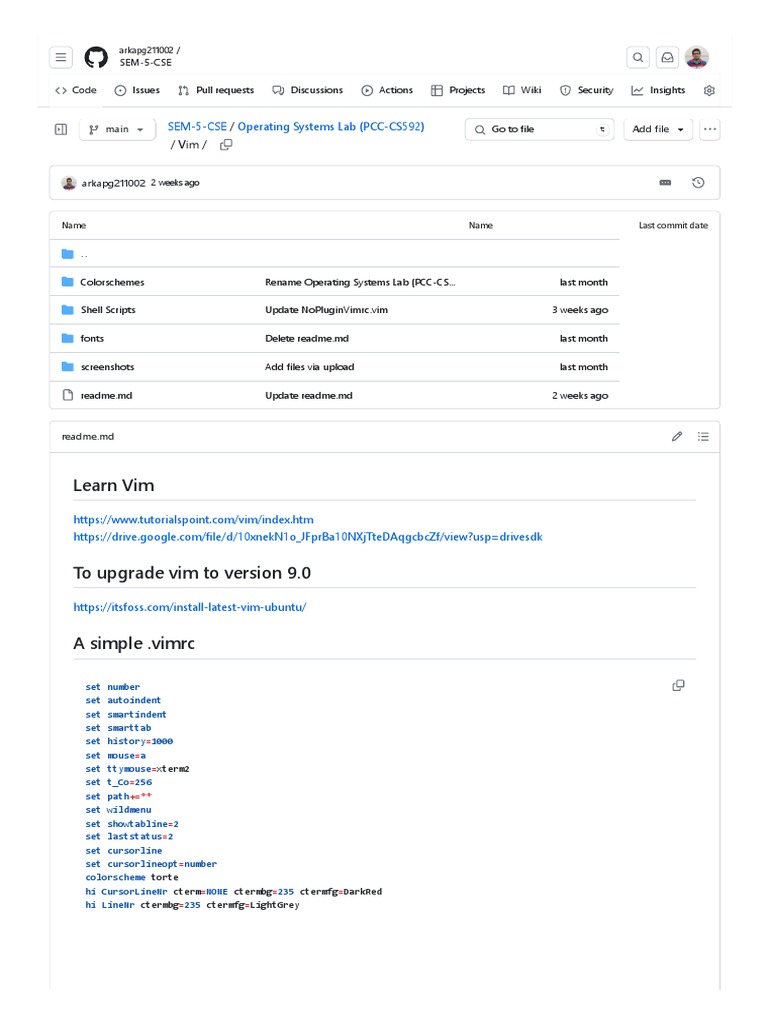 SEM-5-CSE - Operating Systems Lab (PCC-CS592) Vim | PDF | System Software | Software
