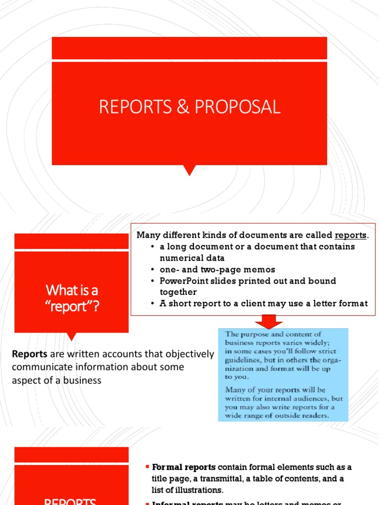 Reports & Proposal | PDF