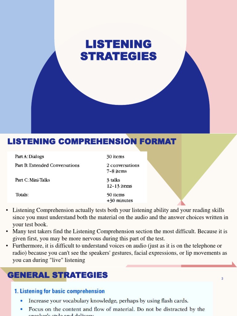 Listening Strategies | PDF | Human Communication | Communication