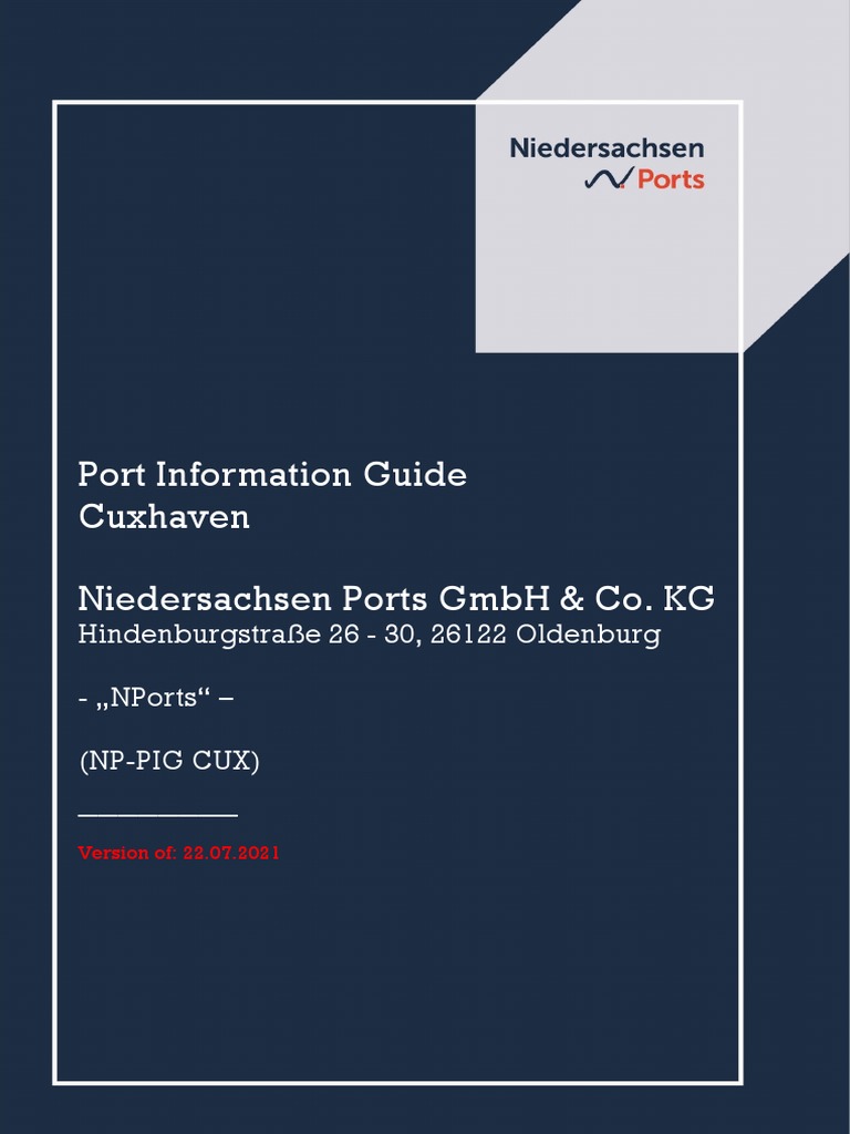NPorts Port-Information-Guide Cuxhaven | PDF | Port | Ships