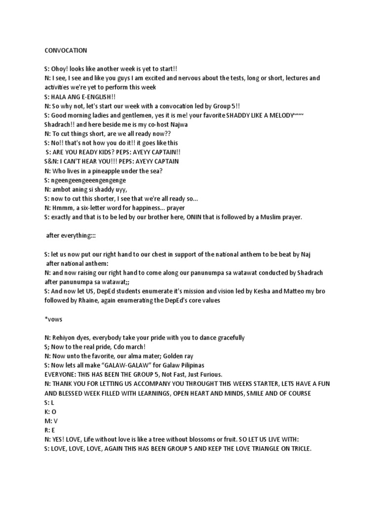 CONVOCATION | PDF