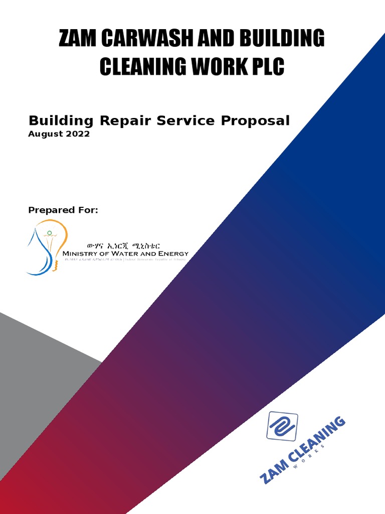 MoWE Building Repair Service Proposal - Revised | PDF | Roof | Tile