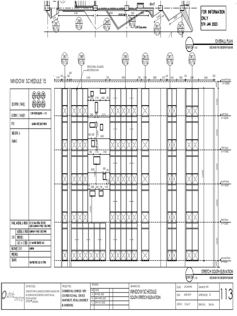 Window Schedule for Commercial Complex | PDF | Buildings And Structures ...