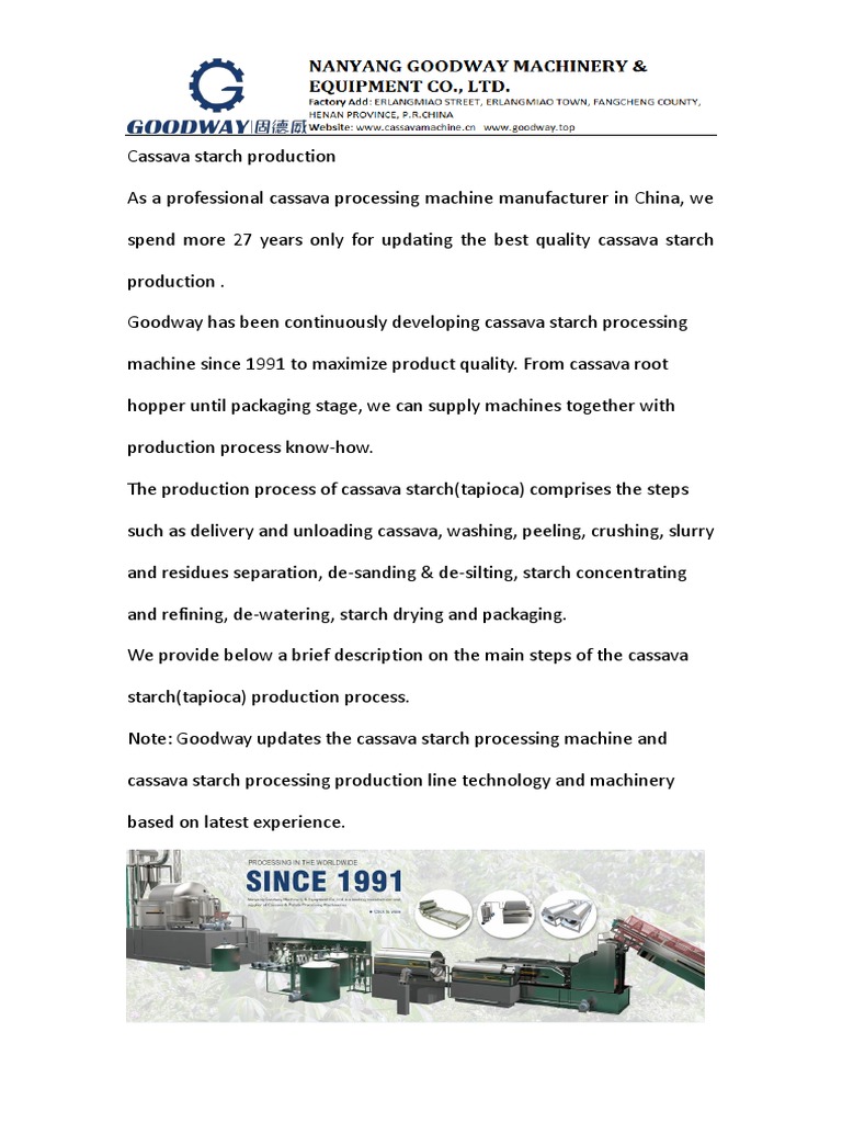 Starch Manufacturing Process | PDF | Filtration | Starch