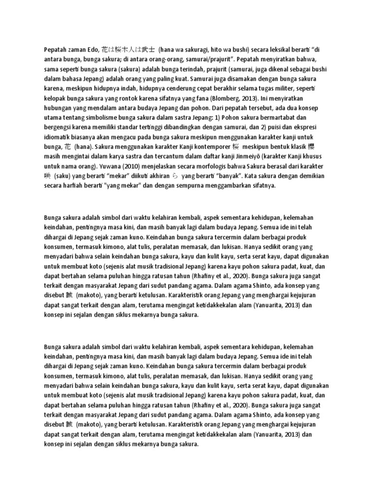 Simbolisme Sakura dalam Puisi Jepang | PDF