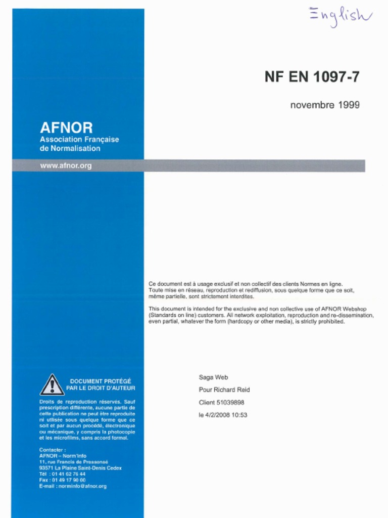 NF en 1097-7 Eng | PDF